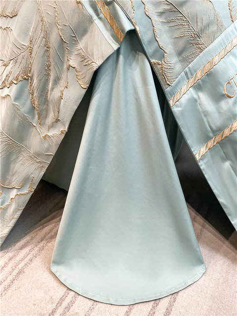 European light luxury 160 count long-staple cotton four-piece set of pure cotton sheets and ...