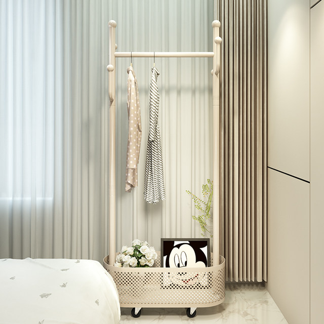 Clothes hanger bedroom floor-standing movable small clothes hanger room ...