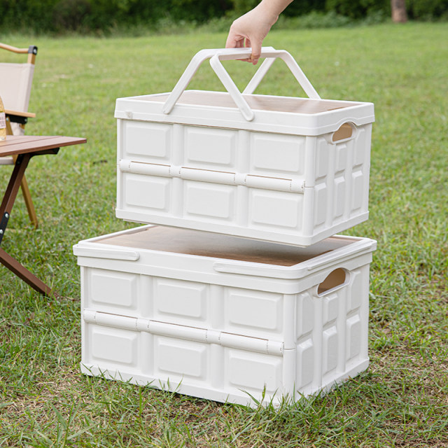 Outdoor camping storage box foldable camping storage box car trunk ...