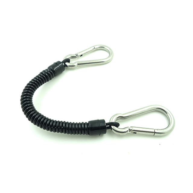 GearPro Diving PU Spring Rope Quick Release Stainless Steel Spring Hook ...