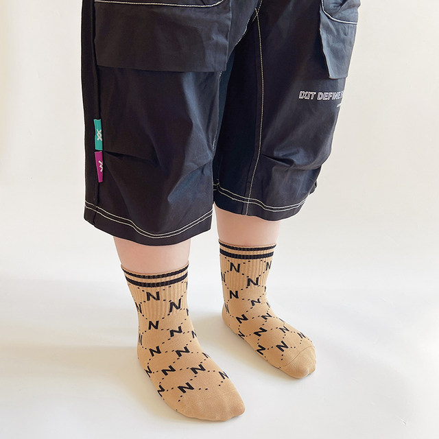 Children's high-waisted socks Korean style autumn and winter college ...