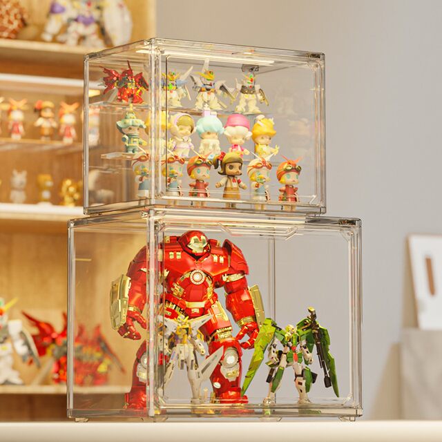 Blind box Gundam storage display stand Bubble Mart acrylic box model ...