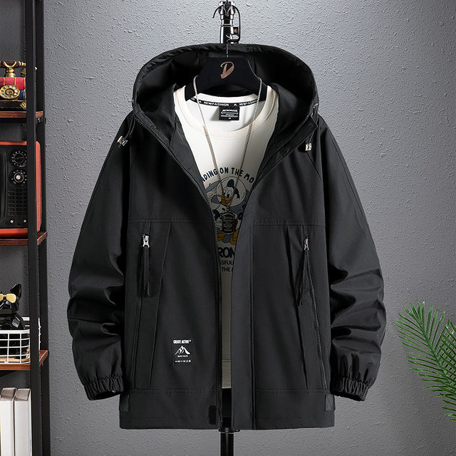 Coat men's spring and autumn trend jackets, handsome casual wild gown ...