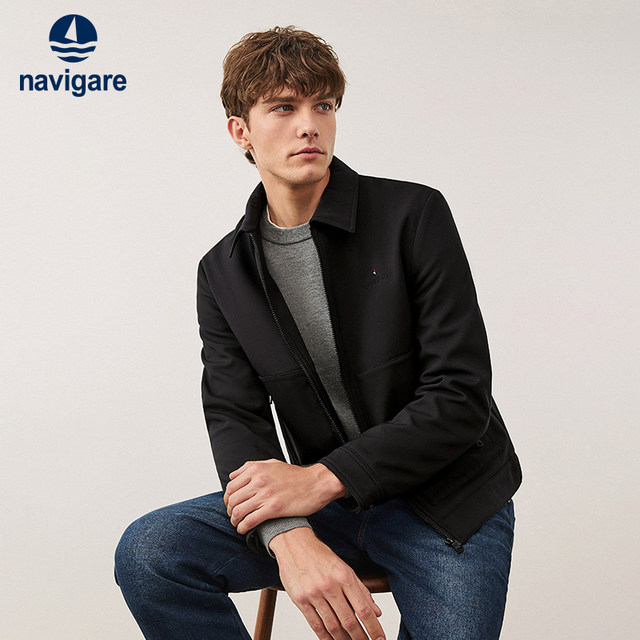 [Three-proof] Navigare Italian small sailing black jacket men's new ...