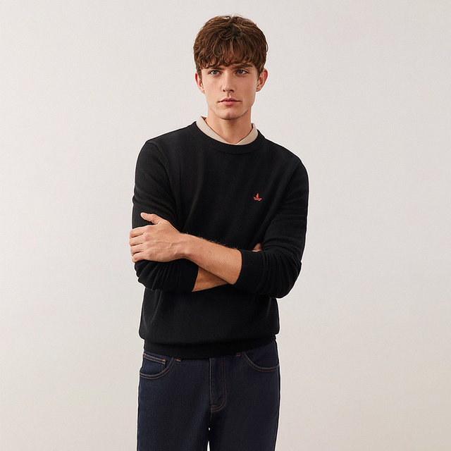 navigare Italian small sailing winter men's sweater new warm round neck ...