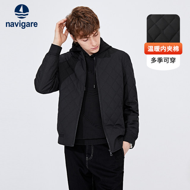 Navigare Italian small sailing black bomber jacket men's winter new ...