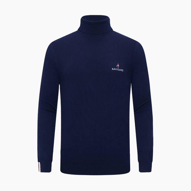 [Pure Wool] Navigare Italian small sailing turtleneck pullover sweater ...