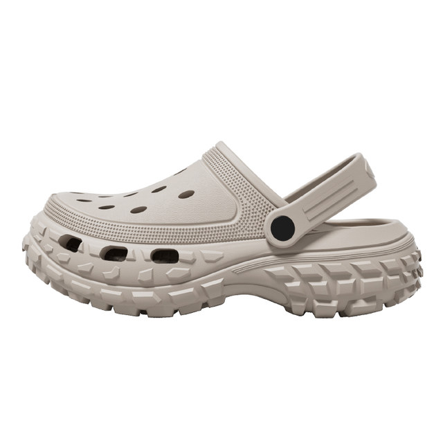 Thick-soled Croc Shoes Men's 2024 New Summer Outerwear Outdoor Driving ...