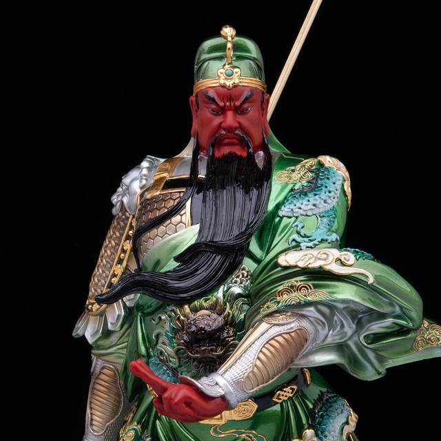 Wu Sheng Guan Gong God Buddha Statue Wu Cai Shen pure copper inlaid ...