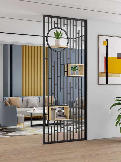 Nordic metal screen partition living room light luxury iron grille ...