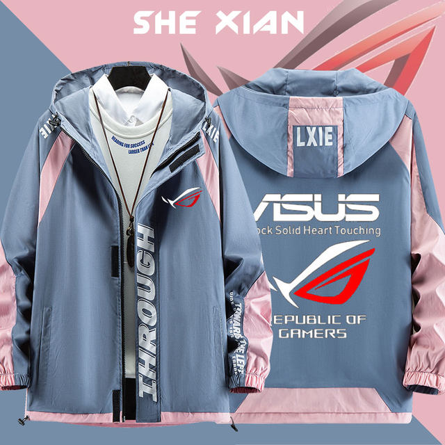 ASUS Republic of Gamers ROG Prodigal Eye Logo Clothes Graphics Bar Men's Autumn and Winter New ...