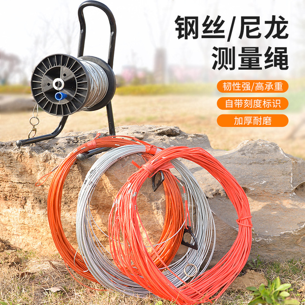 50 meters construction site piling steel wire measuring rope pile ...