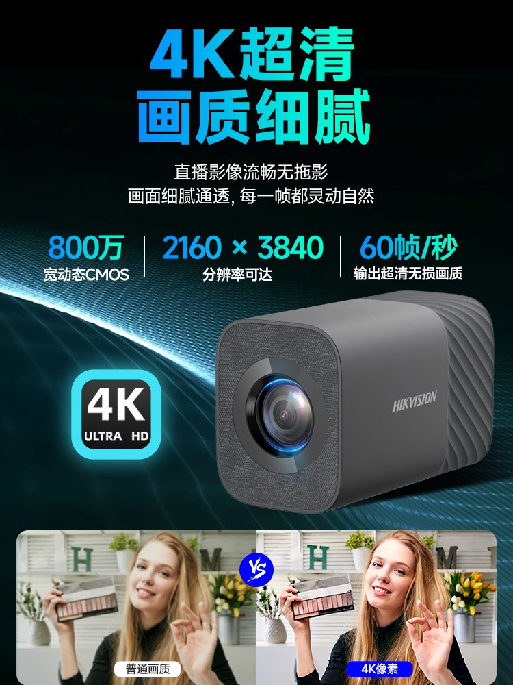 Hikvision 4K Webcam - Smart High Definition Camera