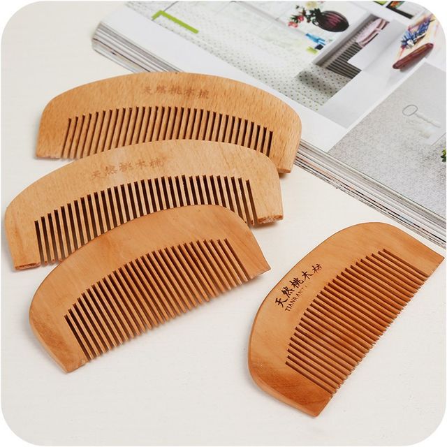 Boutique peach wood comb comb smooth hair massage home comb men and ...
