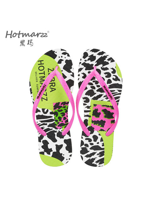 hotmarzz Women's New Leopard Print Flip-Flops Non-Slip Casual Flip ...