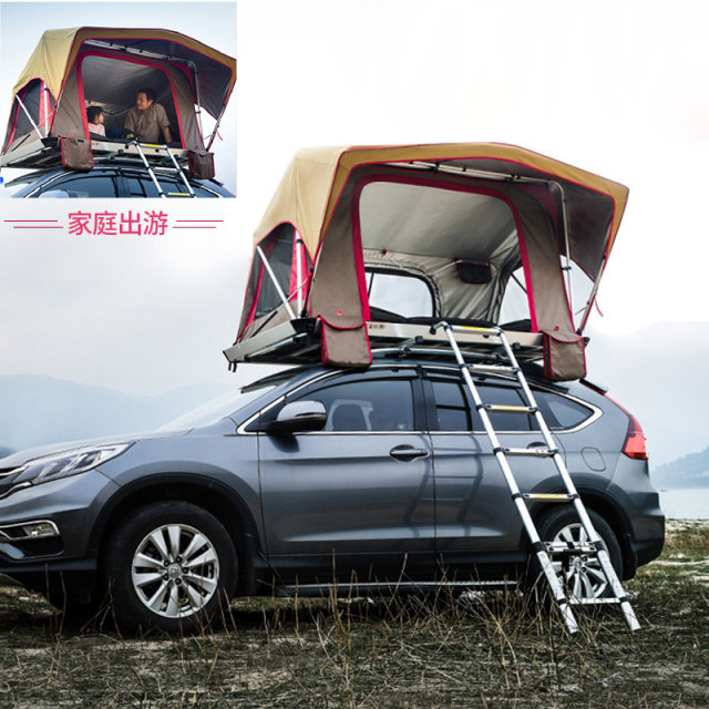 SUV car fully automatic roof tent outdoor self-driving tour double car ...