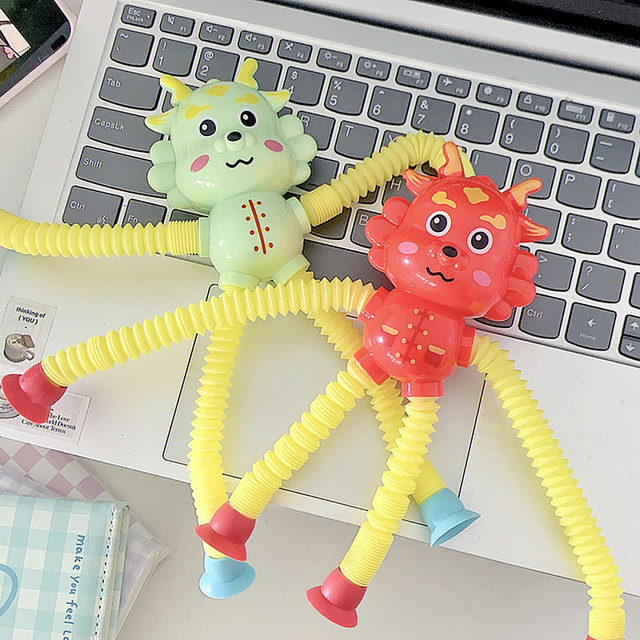 Retractable toy cartoon children's stretchable luminous suction cup ...