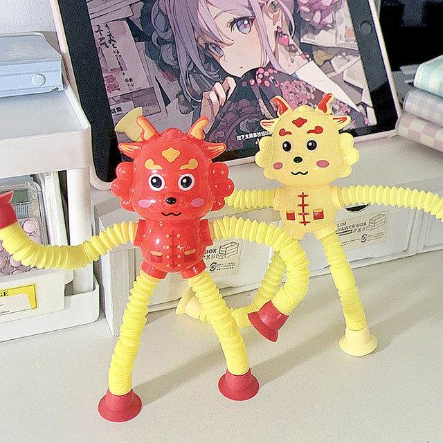 Retractable toy cartoon children's stretchable luminous suction cup ...