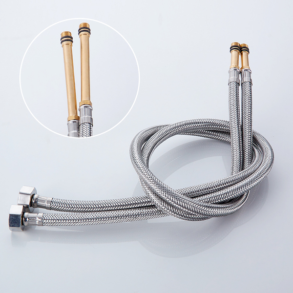 New 304 stainless steel pointed extended hot and cold water inlet pipe ...