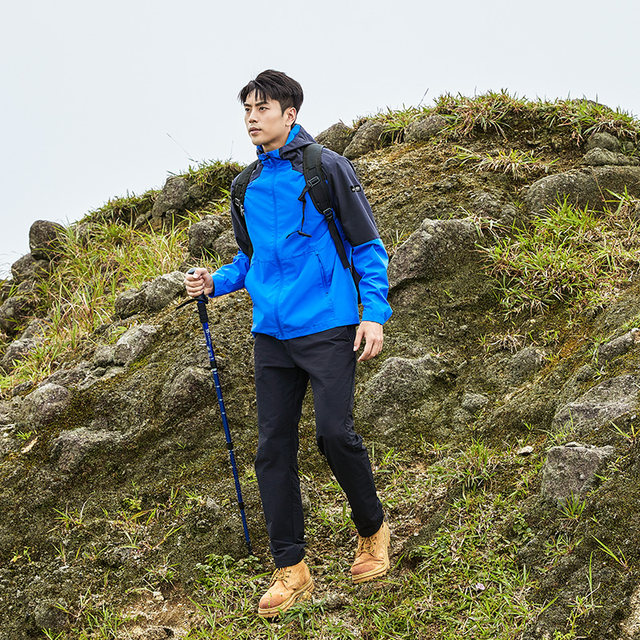 Autumn and winter woven hooded sports leisure outdoor mountaineering ...