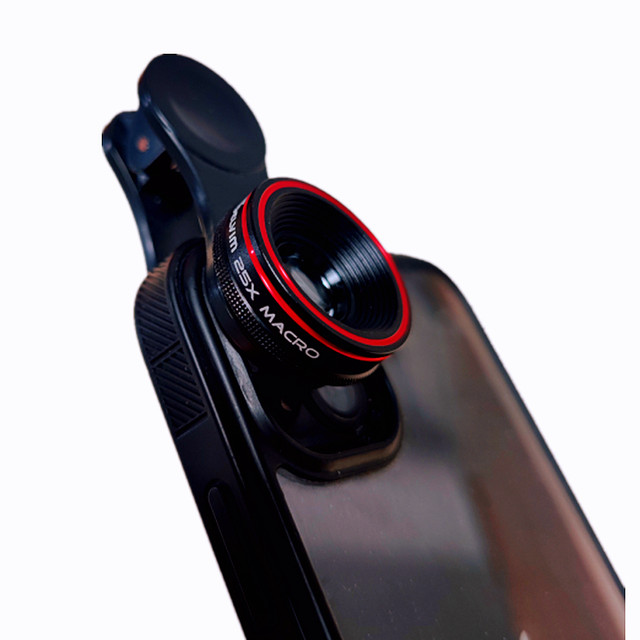 Professional mobile phone macro lens, ultra-close 10 mm imaging, 25X ...