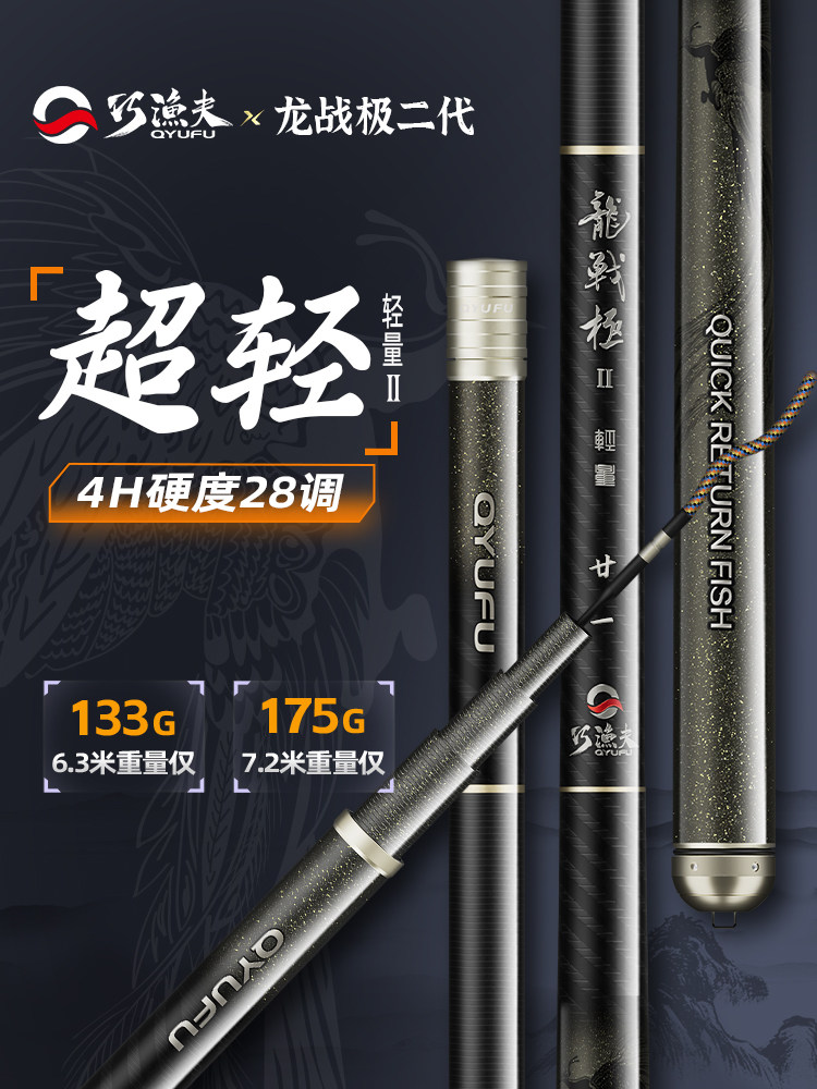 Skiofishes Fishing Rod - Ultralight Carbon Fiber Hand Rod