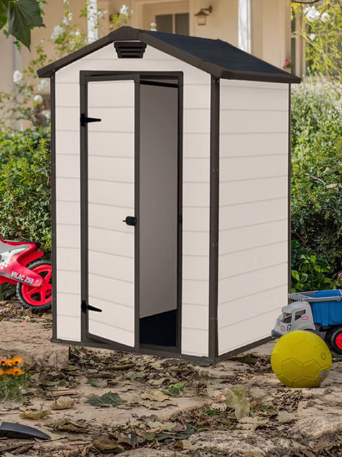 KETER MANOR 4X3 outdoor plastic storage and storage house, small ...