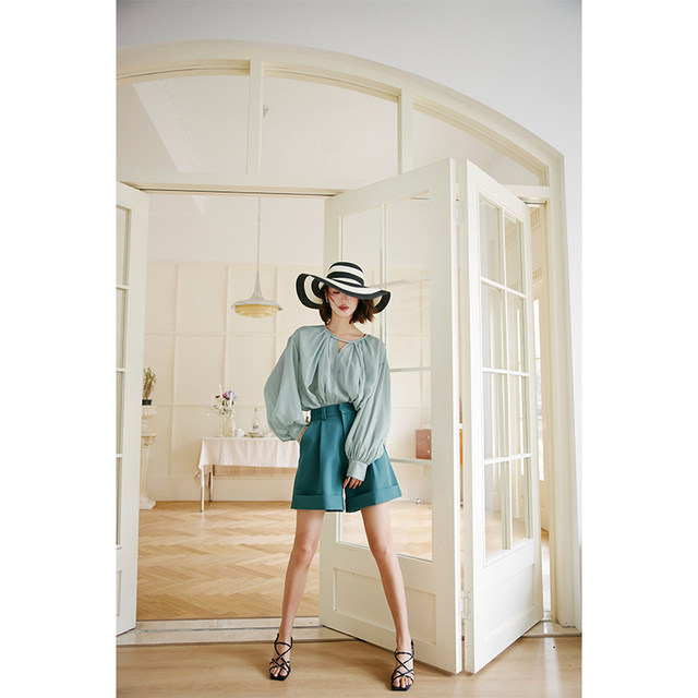 Rosebanks Green Mint Sweet Wine French Lazy Mint Mambo Pleated Long ...