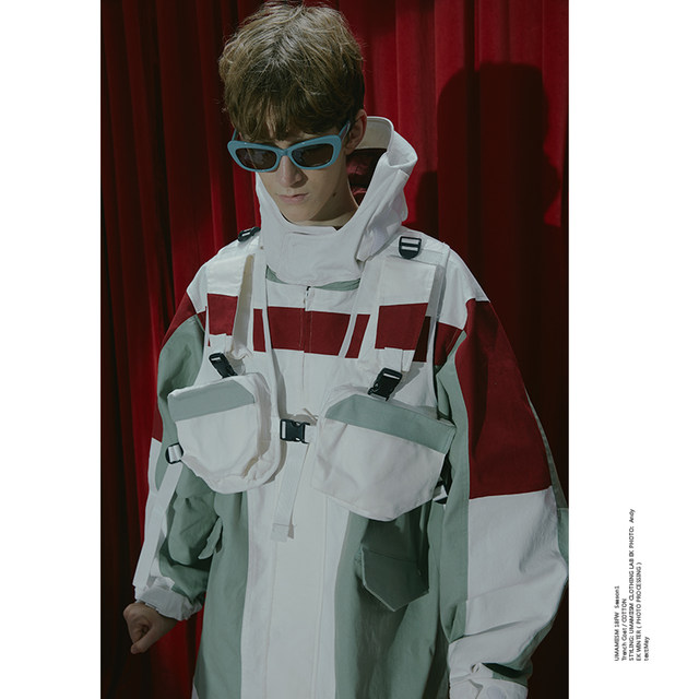 UMAMIISM HAMC mid -length oversize color pocket function vest pocket ...