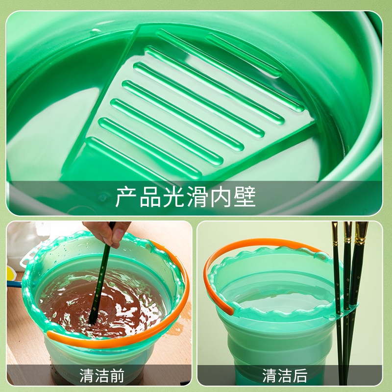 Bucket Art Foldable Water Powder Rinse Pen Holder Painting Bucket