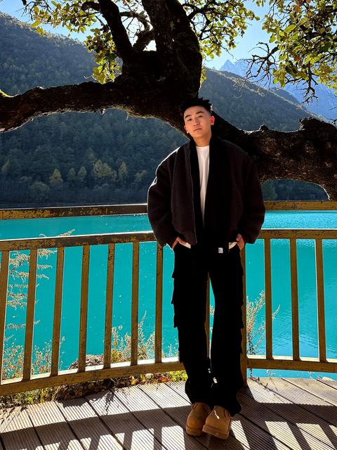 Sanbai Sanbai Black Pocket Cowboy Men's 2024 Autumn and Winter straight ...