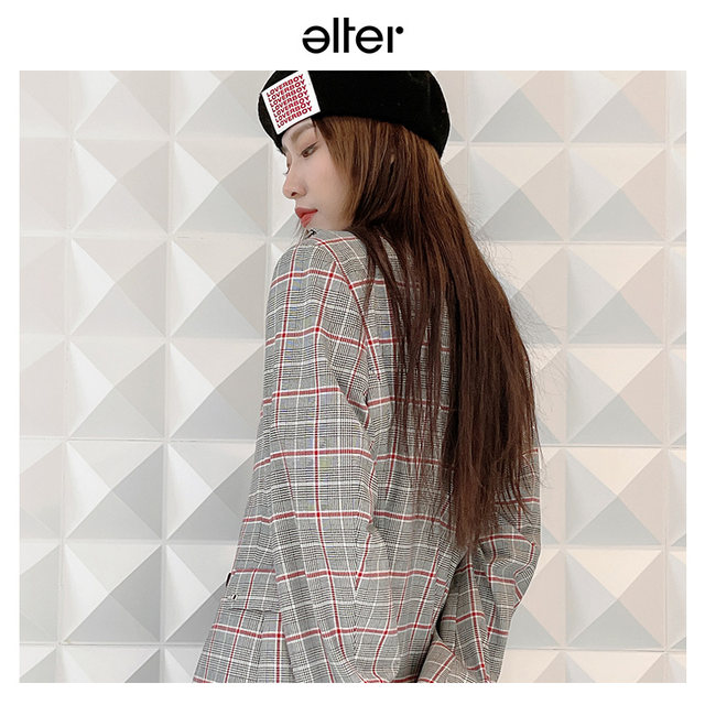 ALTER Buyer Store Plaid Pattern Blazer
