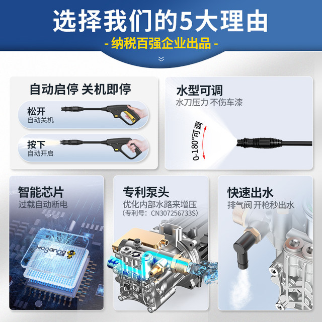 Car washing machine 220v high-power cleaning machine pressurized water ...