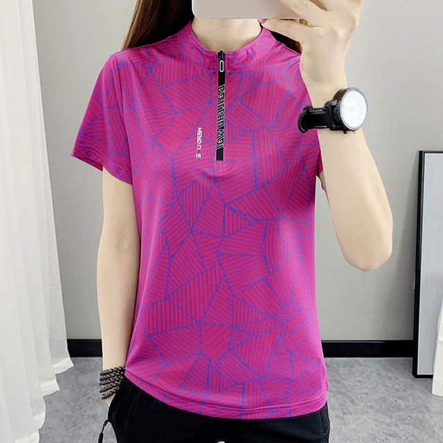 Summer quick-drying clothing, women's short-sleeved T-shirt, ice silk ...