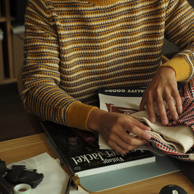 RiskRider three-color sweater new autumn and winter warm and thickening ...