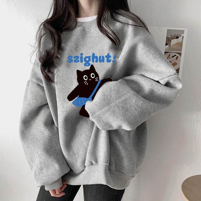 American lazy chic sweatshirt for women 2024 new autumn and winter plus ...