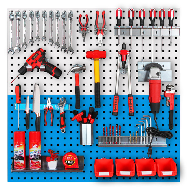 Hole board display rack hardware tool hanging board hook kitchen wall ...