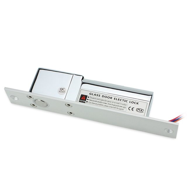 Double-door frameless glass door surface-mounted electric bolt lock ...