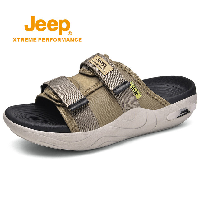 Jeep slippers Men's summer new breathable outdoor anti -slip beach ...