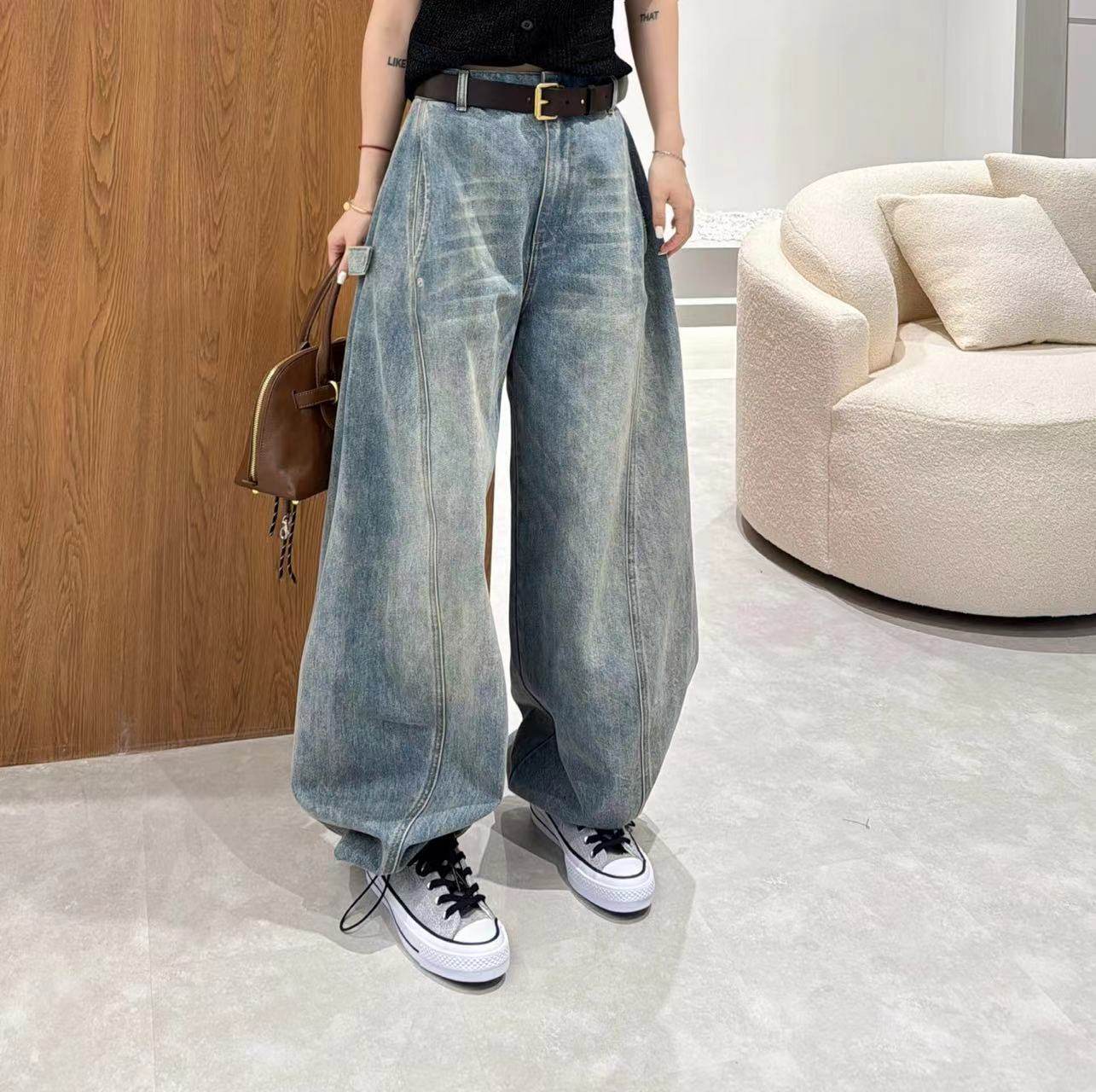 European Station 2024 Autumn New Retro High Waist Side Button Design ...