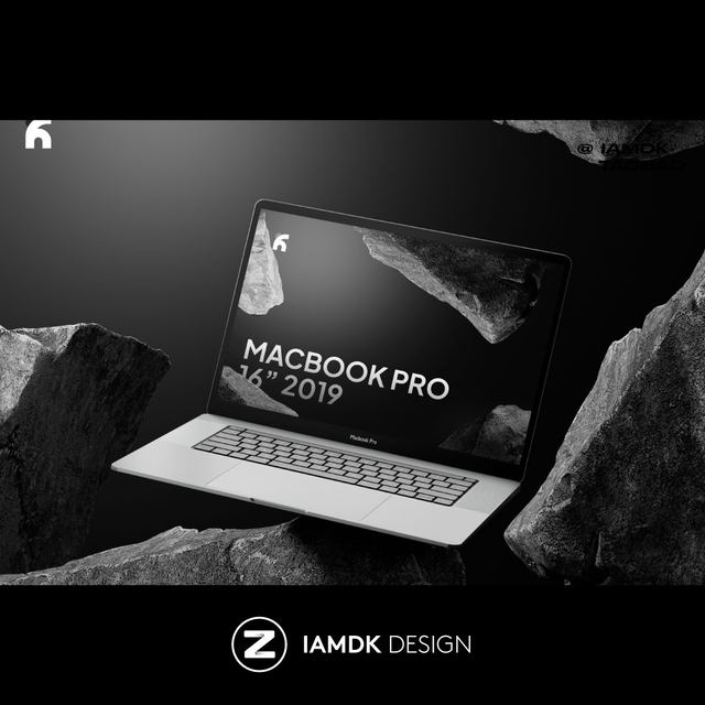 MacBook Pro Notebook Computer Display Effect Chart PS Mockup prototype ...