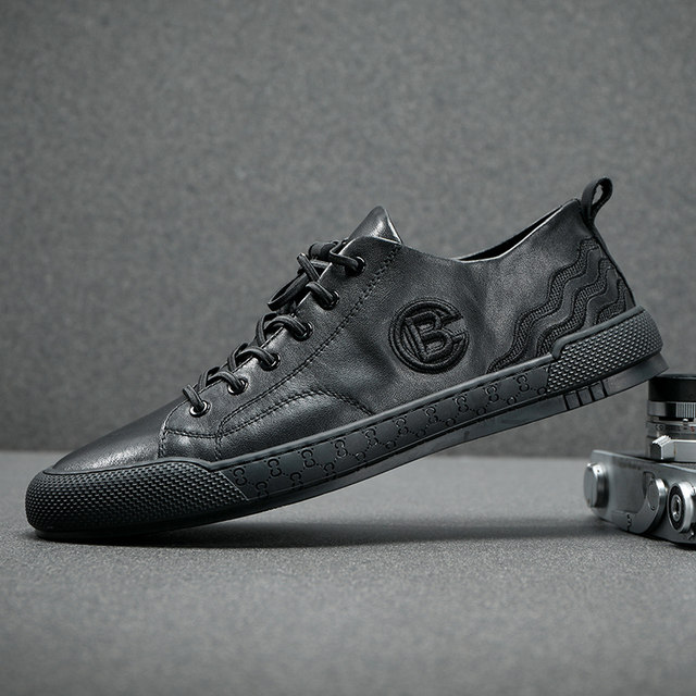 European station men's shoes 2023 new autumn leather men's casual shoes ...