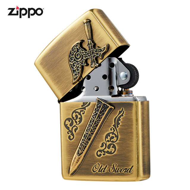 ZIPPO official flagship store ancient sword dragon-slaying knife windproof kerosene lighter ZBT ...