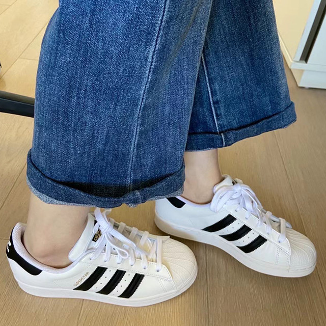 adidas Adidas clover men and women low-cut shell toe gold label classic ...