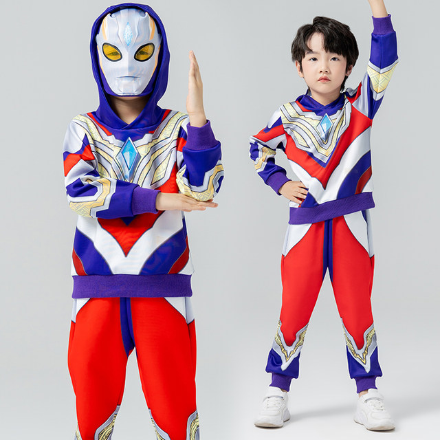 Ultraman Clothes Boys Autumn Clothing Suit 2024 New Boys Trendy and ...