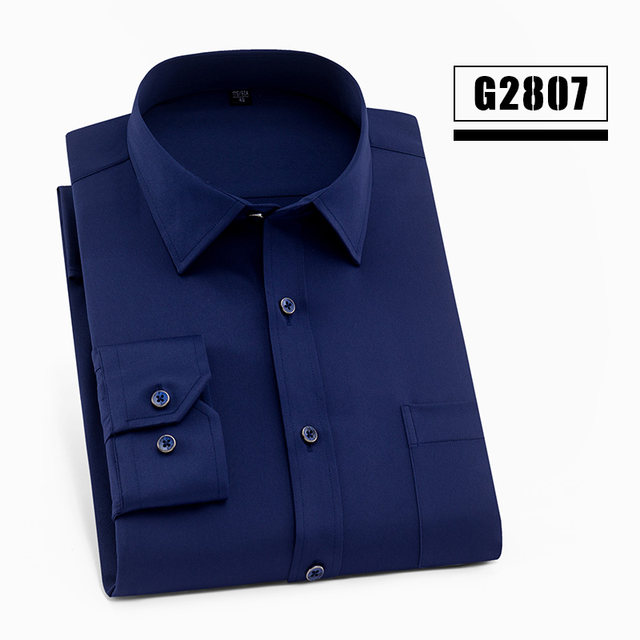 Spring -free elastic long -sleeved shirt men business professional ...