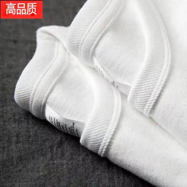 200g heavyweight pure cotton short-sleeved t-shirt for women summer loose Korean style trendy ...