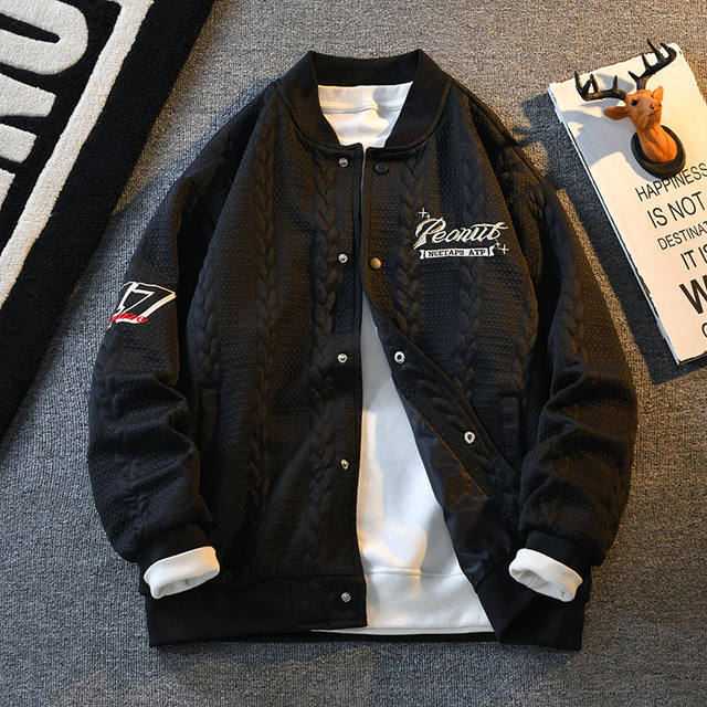 Heavy retro embroidered baseball uniform men's handsome workwear ...