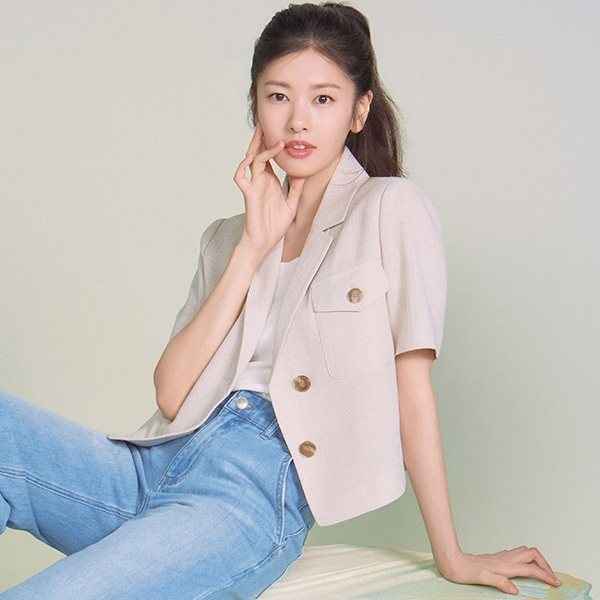 70 % off 24SS Zheng Sumin The same short -sleeved suit 2 color into RMJKE25R16