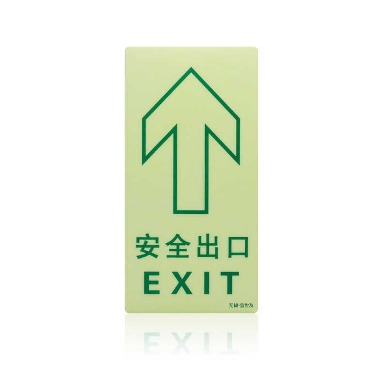 Store Luminescence Fire Safety Exit Sign - Self-Luminous Floor Sticker